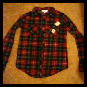 Urban Girl | Tops | Adorable Flannel With Patches On Front | Poshmark